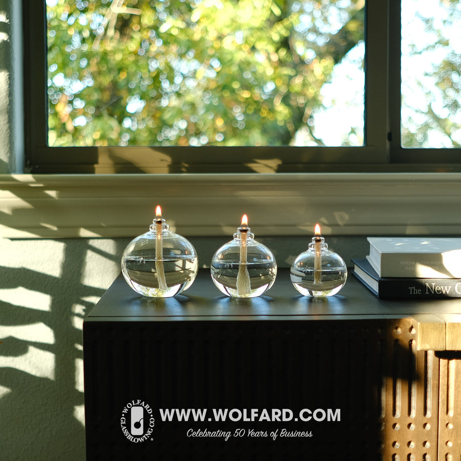 Trio - Wolfard Flower Bulb Oil Lamp – Wolfard Glassblowing Co.